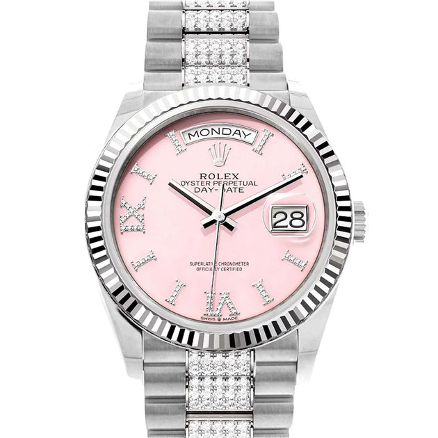 Diamond Bracelet Pink Dial | Pink Dial Luxury Watches Price | Shop Online