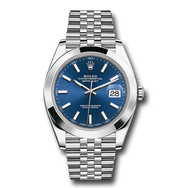 Shop Rolex Datejust II Bright Blue 41mm Watch | 126300 | FCT