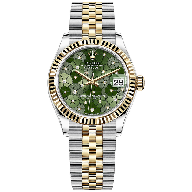 Rolex Datejust Olive Green Floral Motif Dial Watch 278273 | FCT
